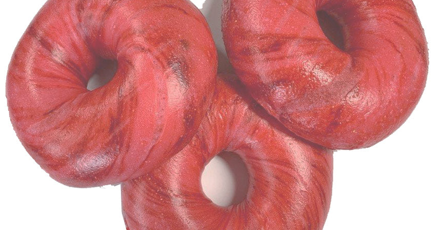 Pink Bagels for Valentines Day