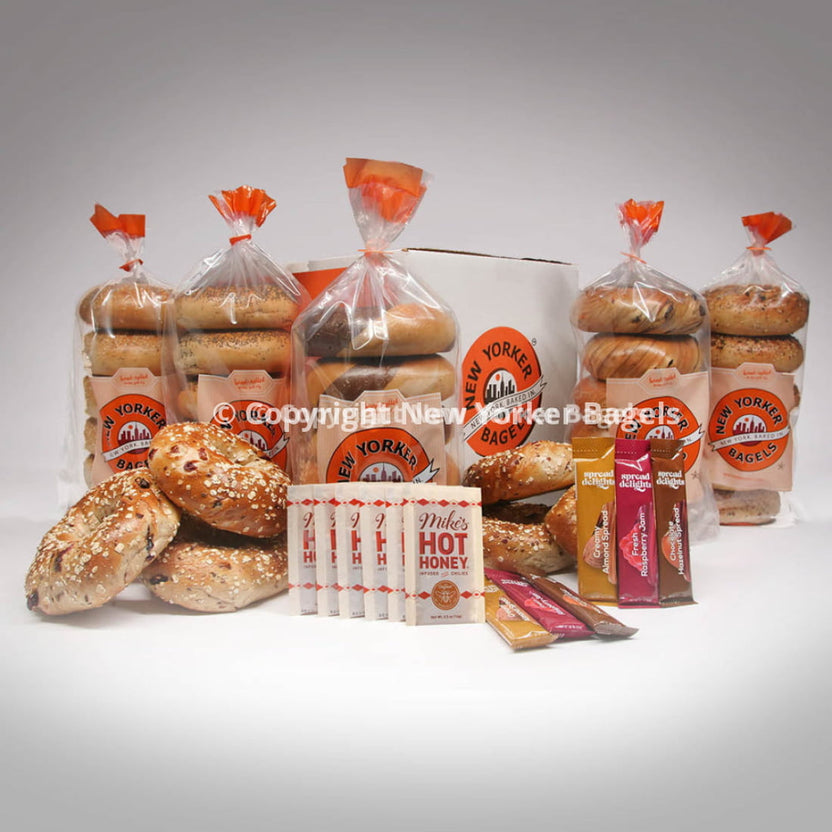 Fresh New York City Bagel Assortment plus Bagel Toppings